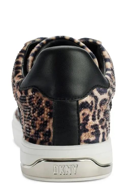 Dkny Abeni Leopard Print Sneakers -  Natural/ Black
